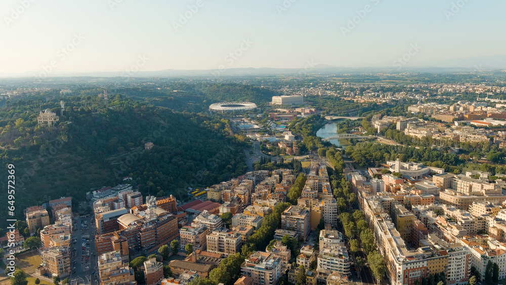 Rome, Italy - July 09, 2023: Stadium Olimpico Tour. Sports complex ...