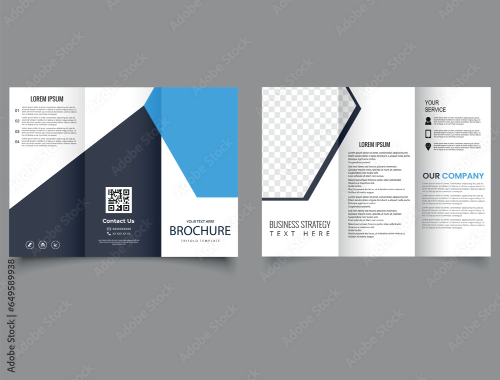 Modern trifold brochure. Business Tri-Fold Brochure Stock Vector ...