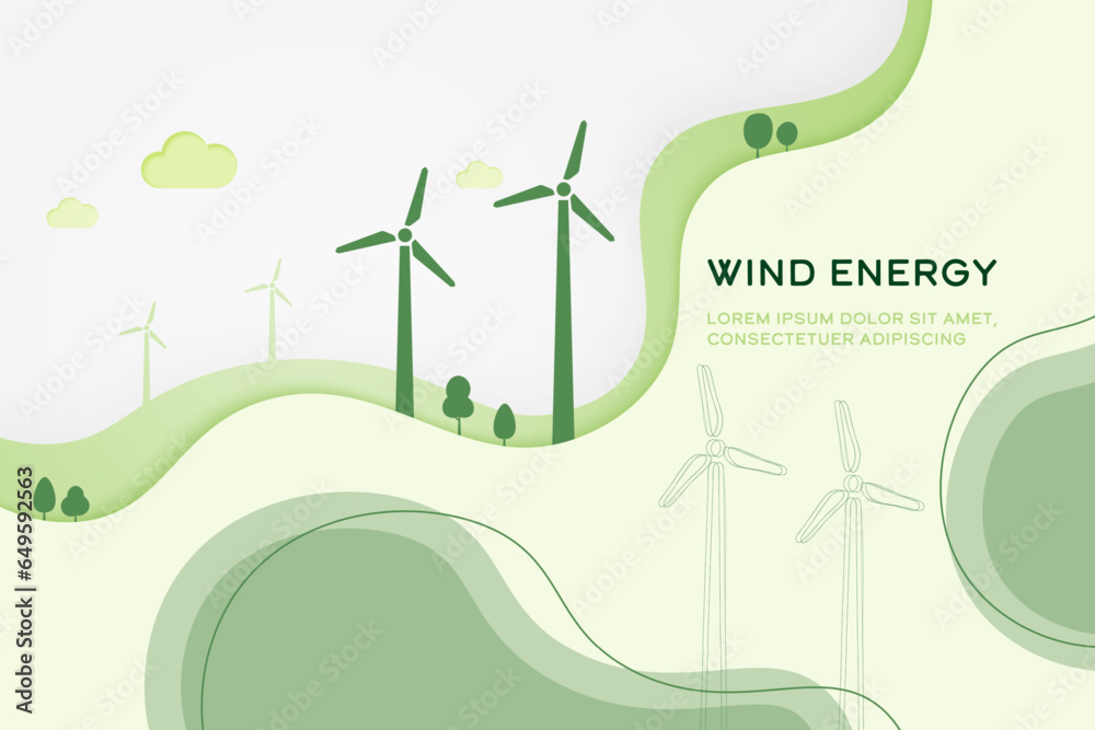 Wind Turbine, Wind Energy. Sustainable renewable green energy ...