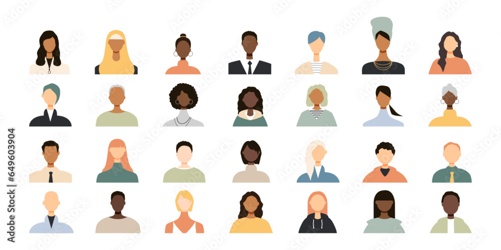 Icons of different people. Modern design. Stock Vector | Adobe Stock