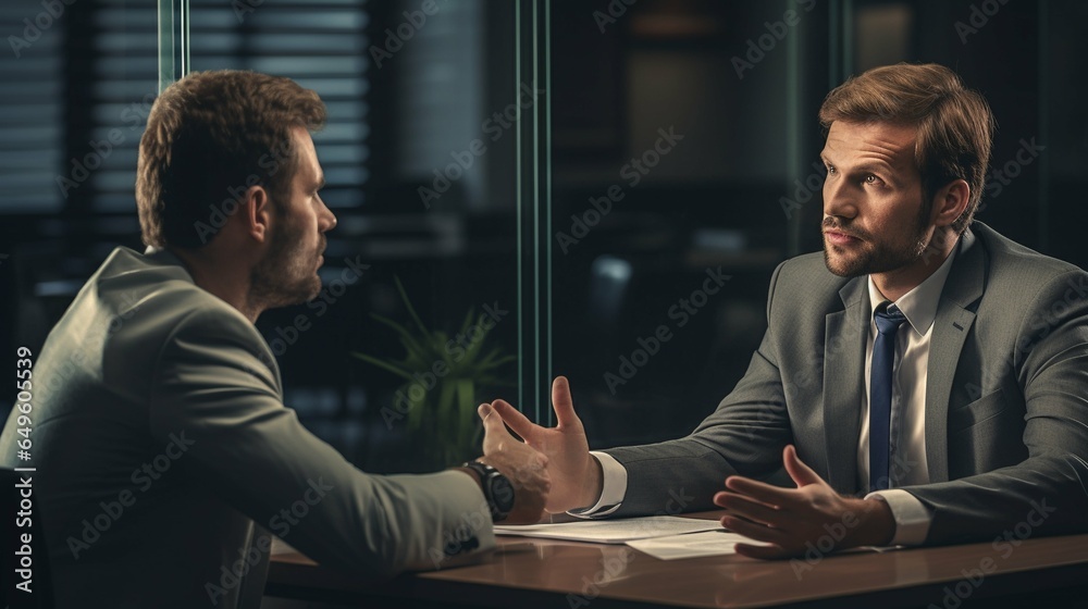 Professional Interview, Office Scene as an Interviewer Asks a New ...