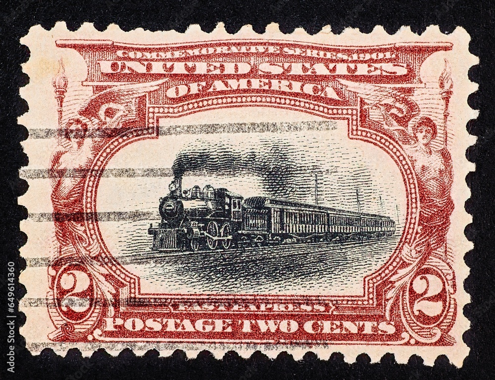 Vintage postage stamp from the 1901 Pan-American Exposition, showcasing ...