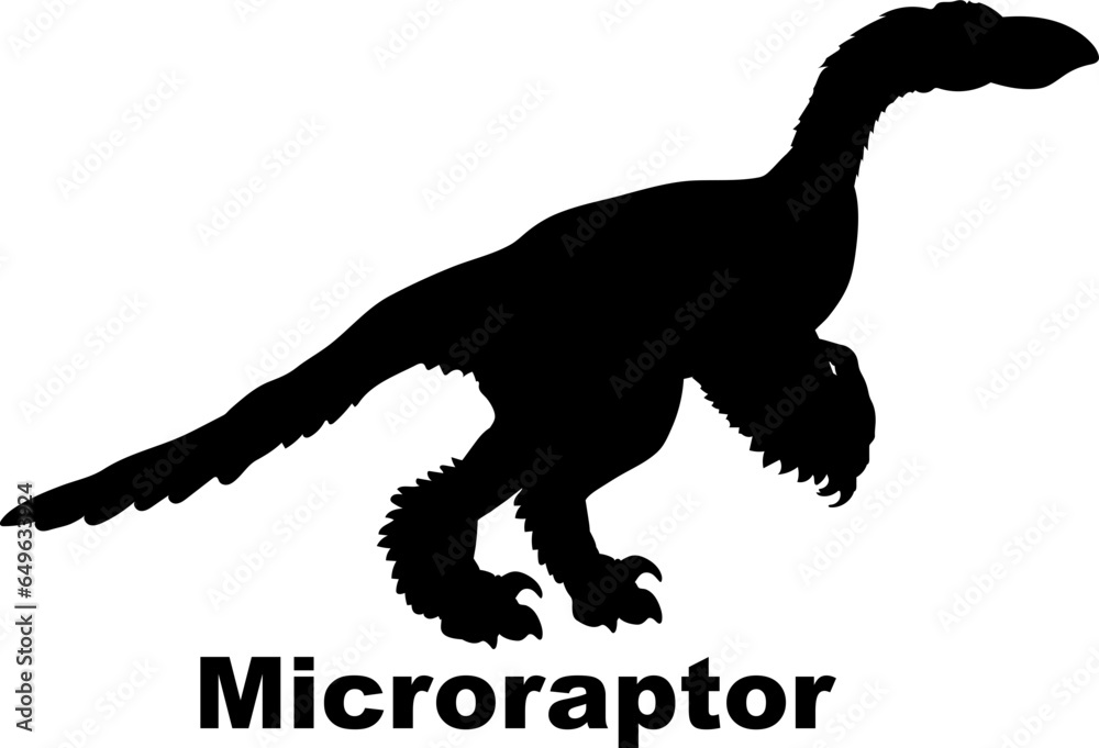 Microraptor Dinosaur silhouette dinosaur monogram dinosaur species ...