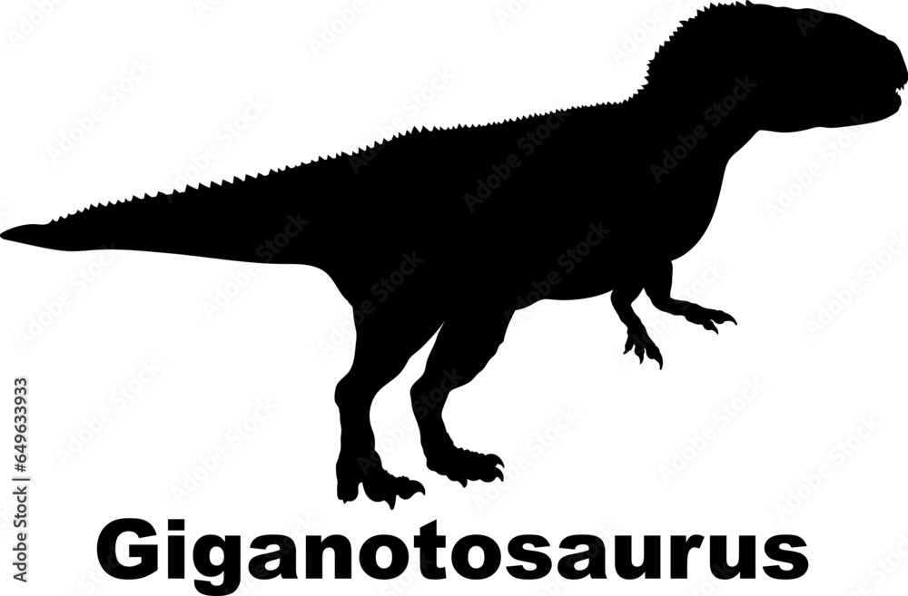 Giganotosaurus Dinosaur silhouette dinosaur monogram dinosaur species ...