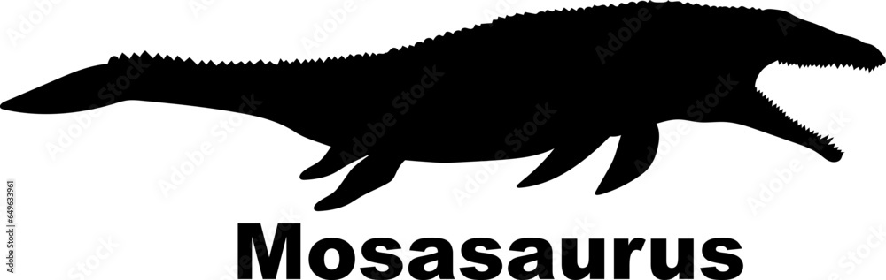 Mosasaurus Dinosaur silhouette dinosaur monogram dinosaur species ...
