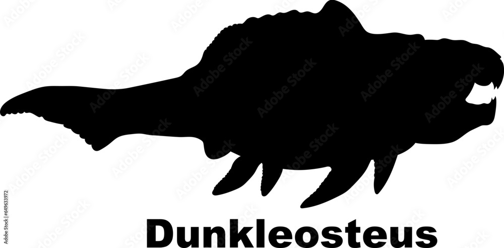 Dunkleosteus Dinosaur silhouette dinosaur monogram dinosaur species ...