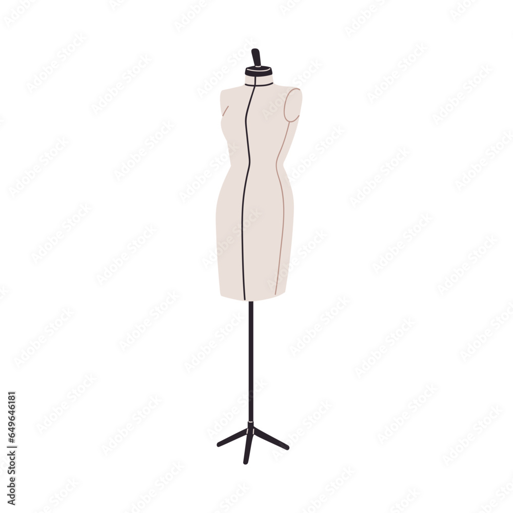 Mannequin, dressmaking tailors dummy. Women form, figure. Fabric ...