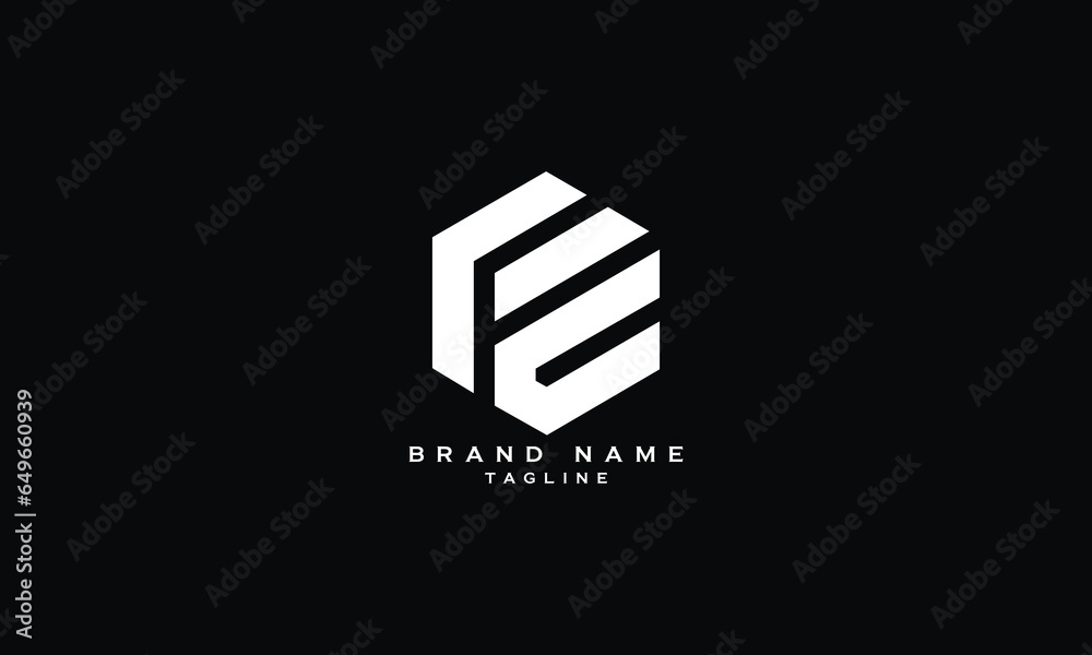 FEC, FCE, EFC, ECF, CEF, CFE, FE, EF, FC, CF, Abstract initial monogram ...