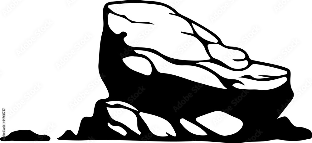 plies of rock comic drawing lines dry ink for decorated scene generated ...