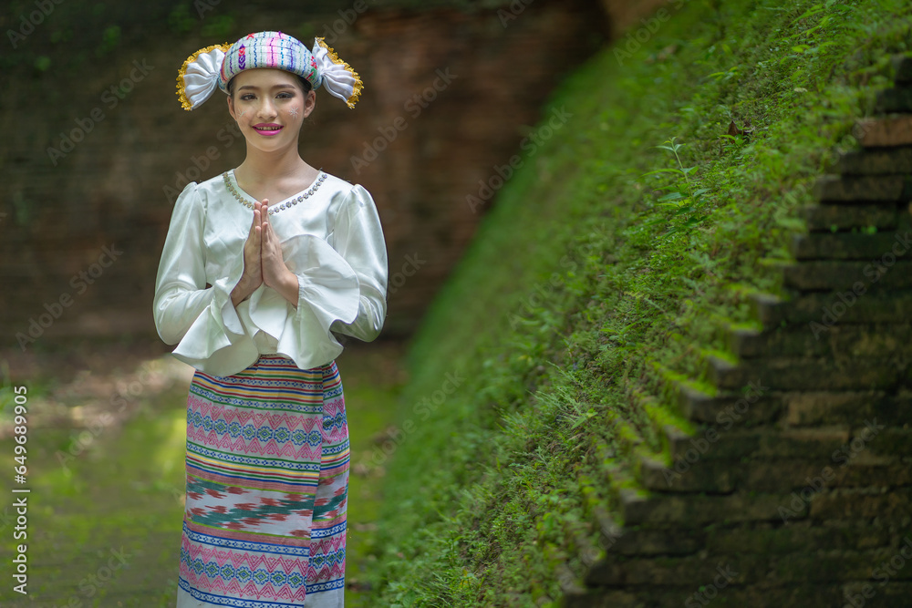 Beautiful Burmese girl wearing the Traditional National costume of the ...