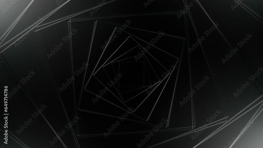 Monochrome spinning rhombus silhouettes optical illusion. Design ...