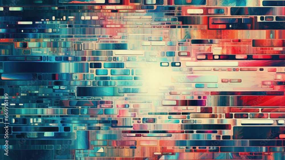 banner glitch retro vhs illustration abstract design, texture noise, 9s ...