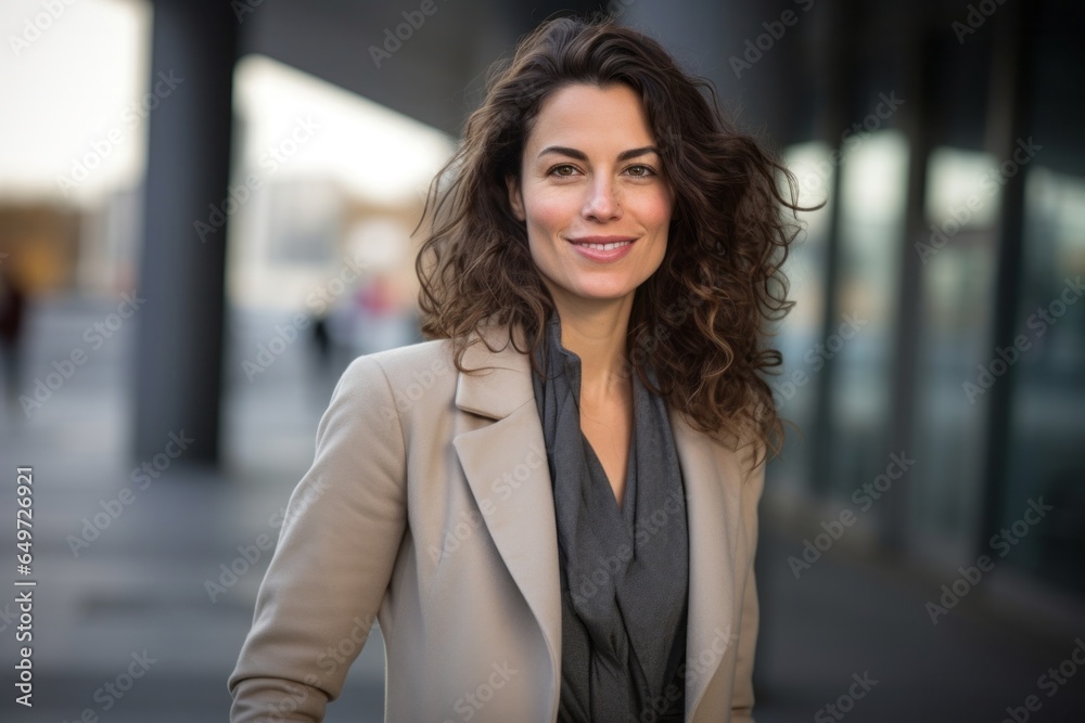 portrait of a happy Israeli woman in her 30s wearing a versatile ...