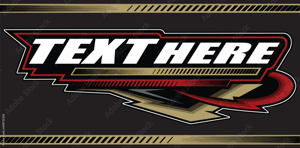 racing logo isolated in black background for business elements, screen ...