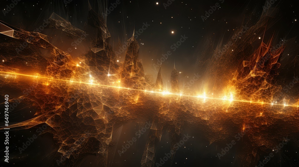 blue digital particle collision illustration magic energy, light color, explosion flow blue ...