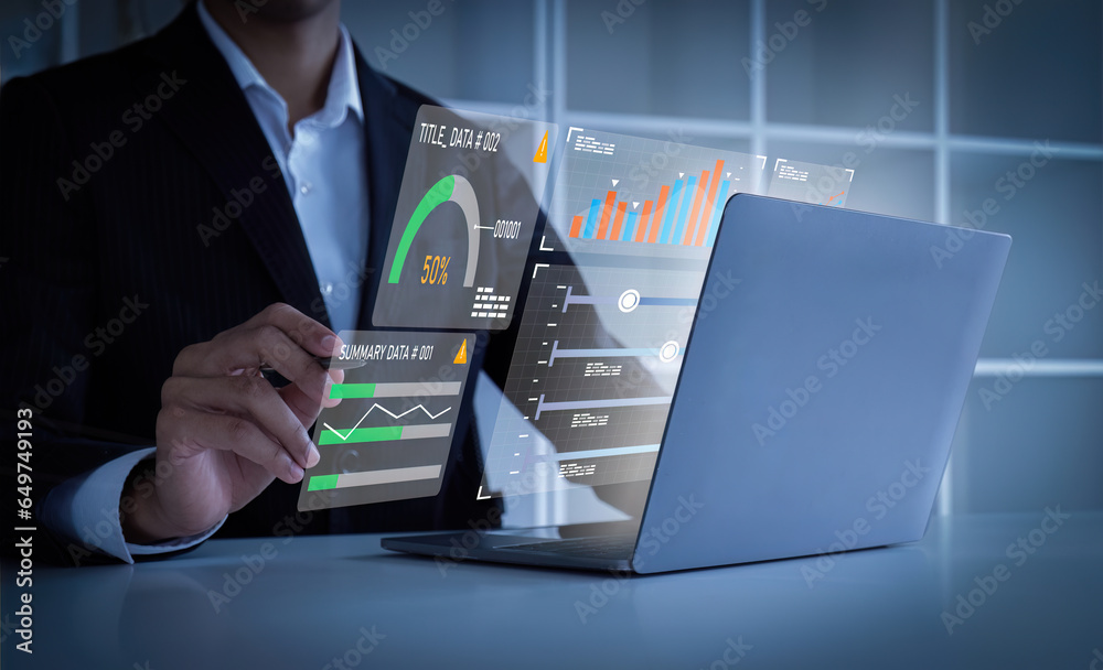 virtual reality technology Business data analysis, using KPI Dashboard ...