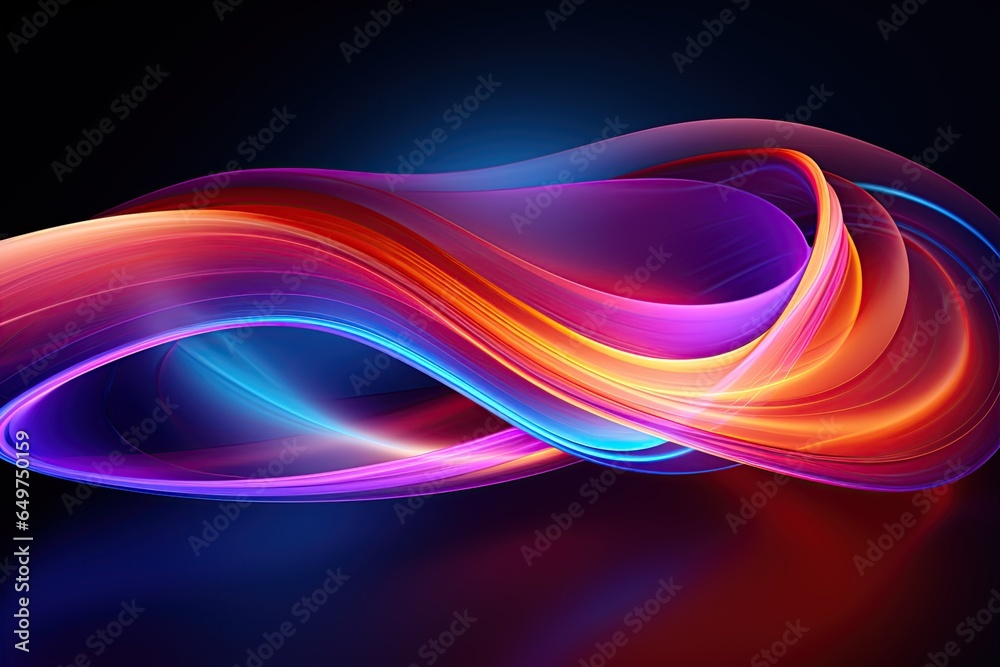 vibrant and colorful abstract shapes glowing ultraviolet spectrum ...
