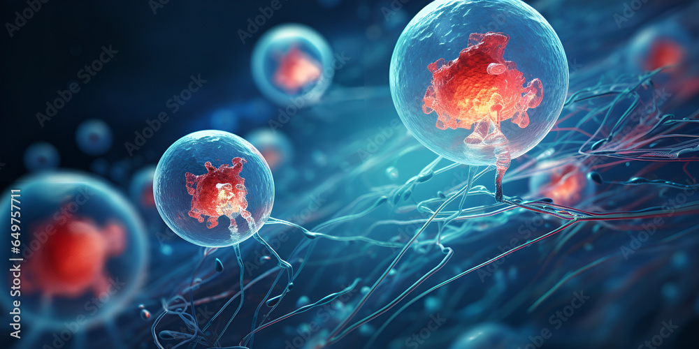 ภาพประกอบสต็อก red blood cells, 3d illustration sperm and egg cell ...