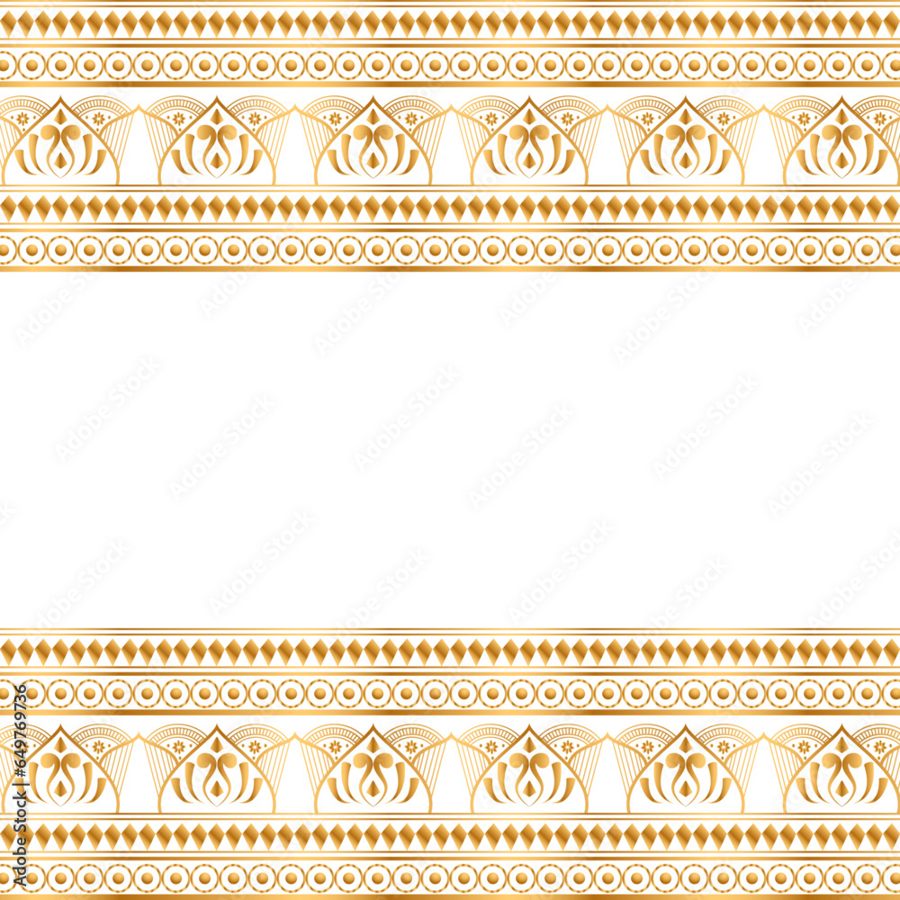 Luxury islamic golden line lace border thai pattern ornament wedding ...
