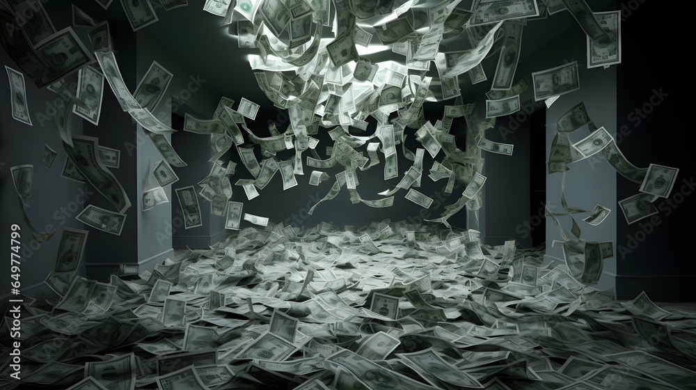 Money background wallpaper design, financial concept, rich, coins, cash ...