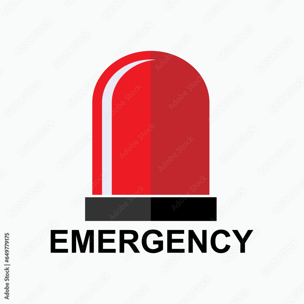 Emergency Light Icon. Fire Brigade. Alert, Ambulance Symbol. Applied ...