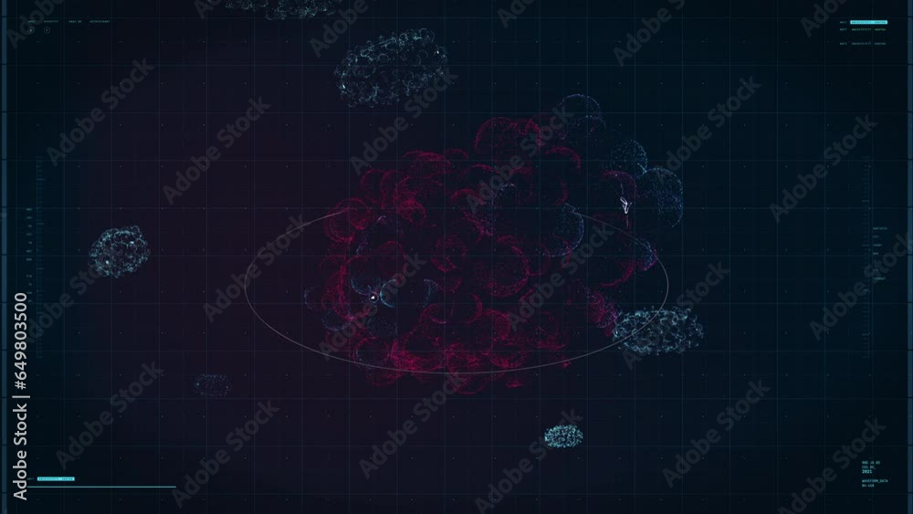 Medical scanner studying the disease cells for biological research ...