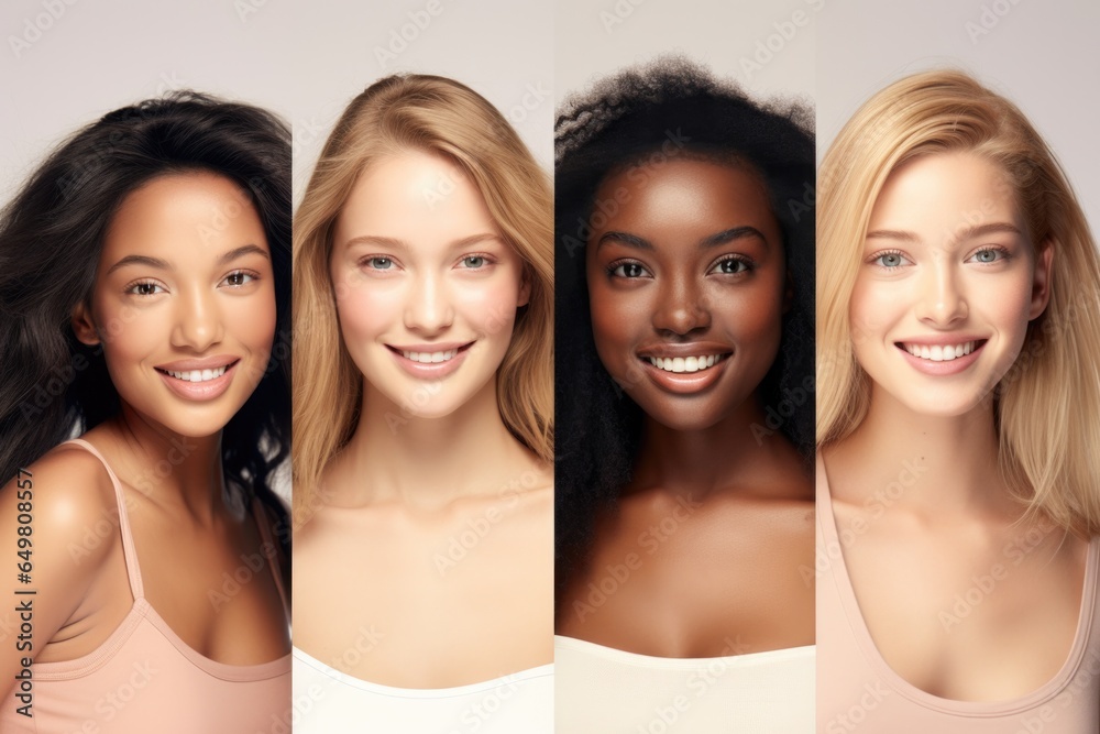 Composite set collection candid ideal multi national female body is ...