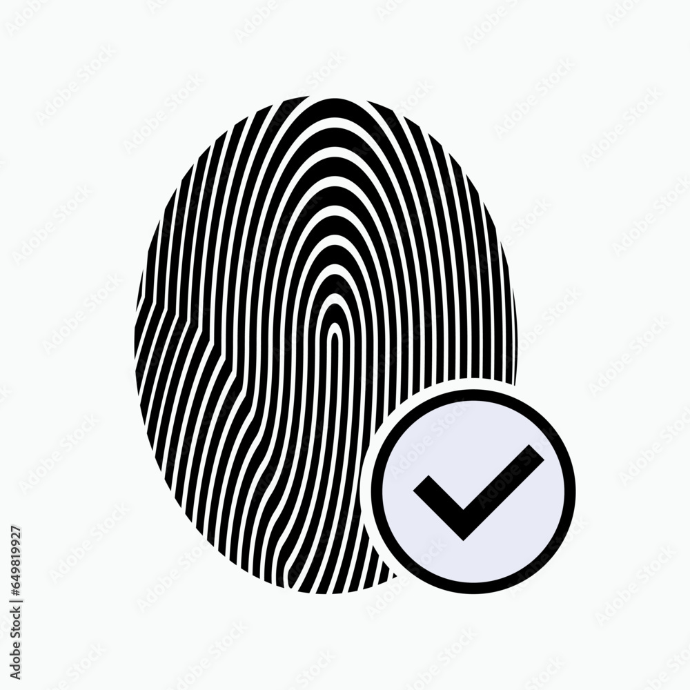 Finger Print Icon. Identification, Identity. Unique, Personal ...