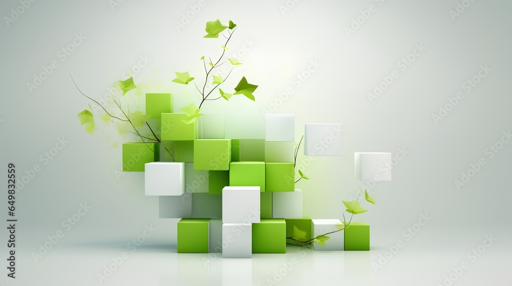 The concept of urban greenery showcases the integration of green spaces ...