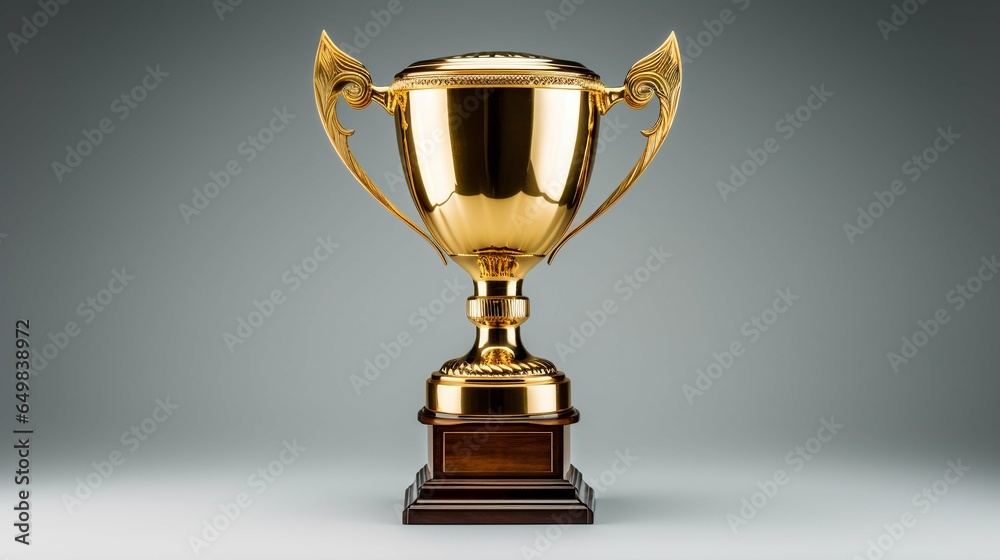 Hyper realistic trophy in white background, perfect for success and ...