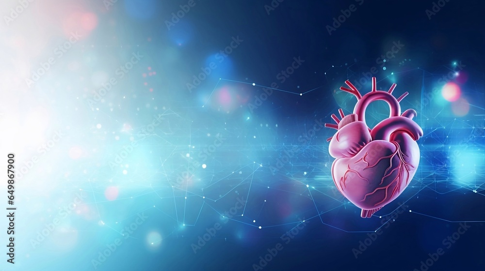 Empty copy space background for presentation banner. futuristic medical ...