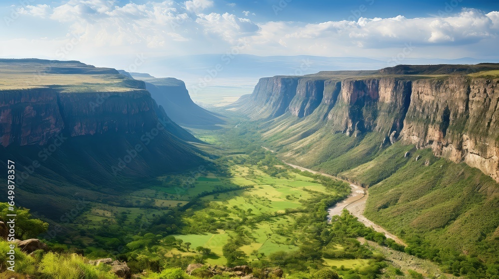 landscape african rift valley illustration africa outdoors, view kenya ...