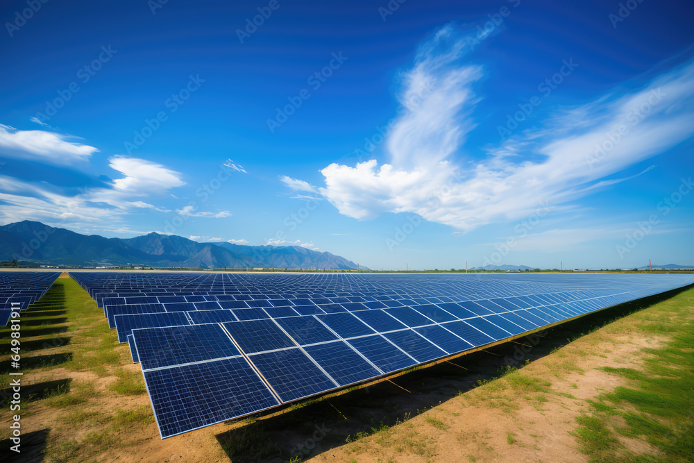 Trabajadores fotovoltaicos con paneles solares captan la energía del ...