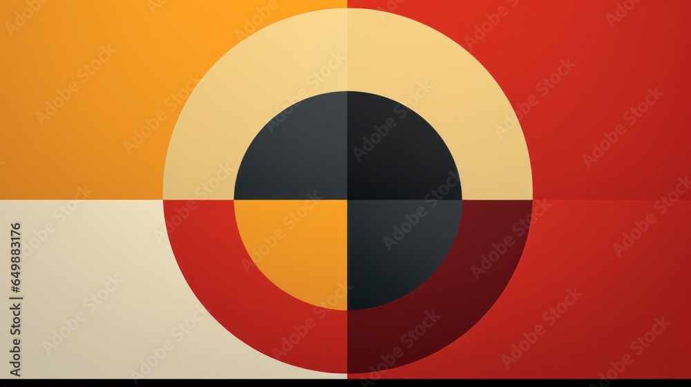 a minimalist poster featuring a Bauhaus-inspired interpretation of the ...