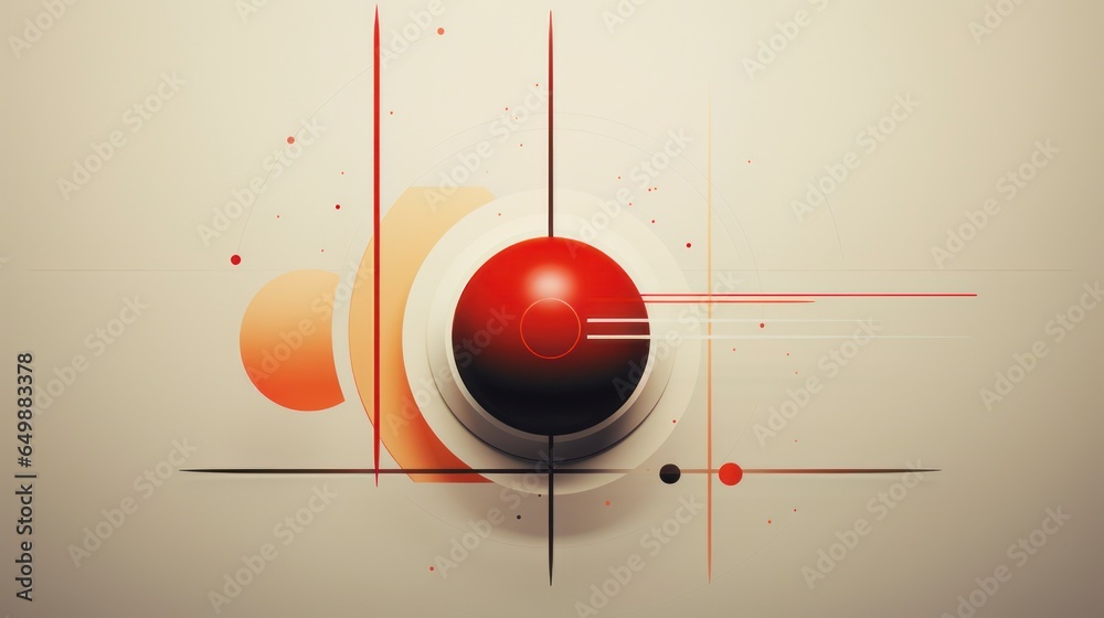 a minimalist poster featuring a Bauhaus-inspired interpretation of the ...