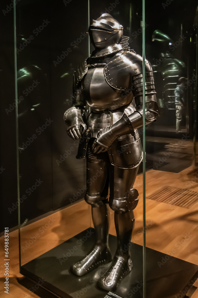 Interior of famous Amsterdam Rijksmuseum dedicated to arts and history ...