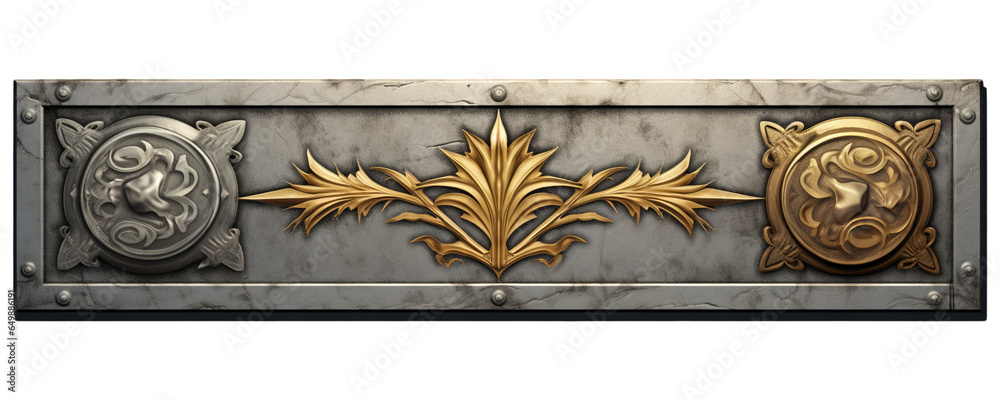 Shiny platinum antique border set, vector, ancient, illustration, elite ...