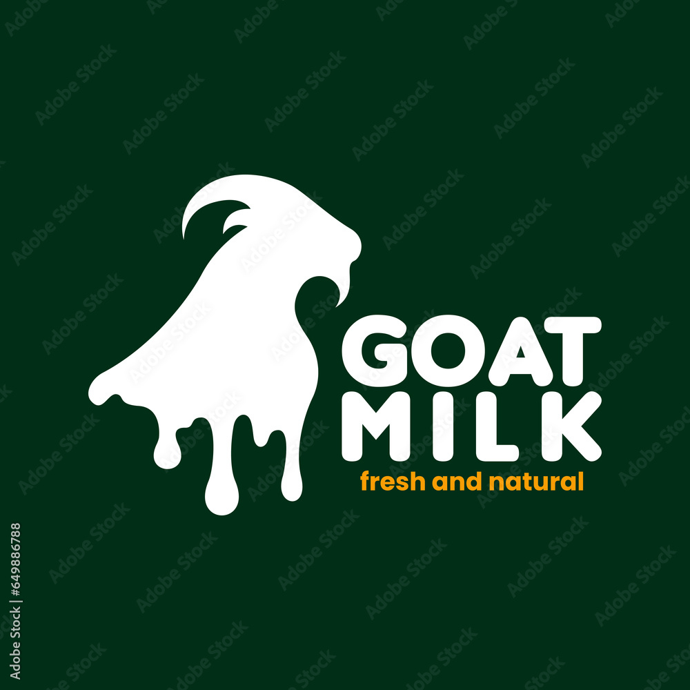 simple clean minimalist combination silhouette of sheep lamb goat head ...