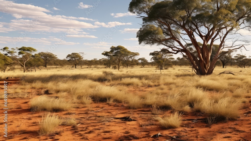 australia australian bushland arid illustration climate environment ...