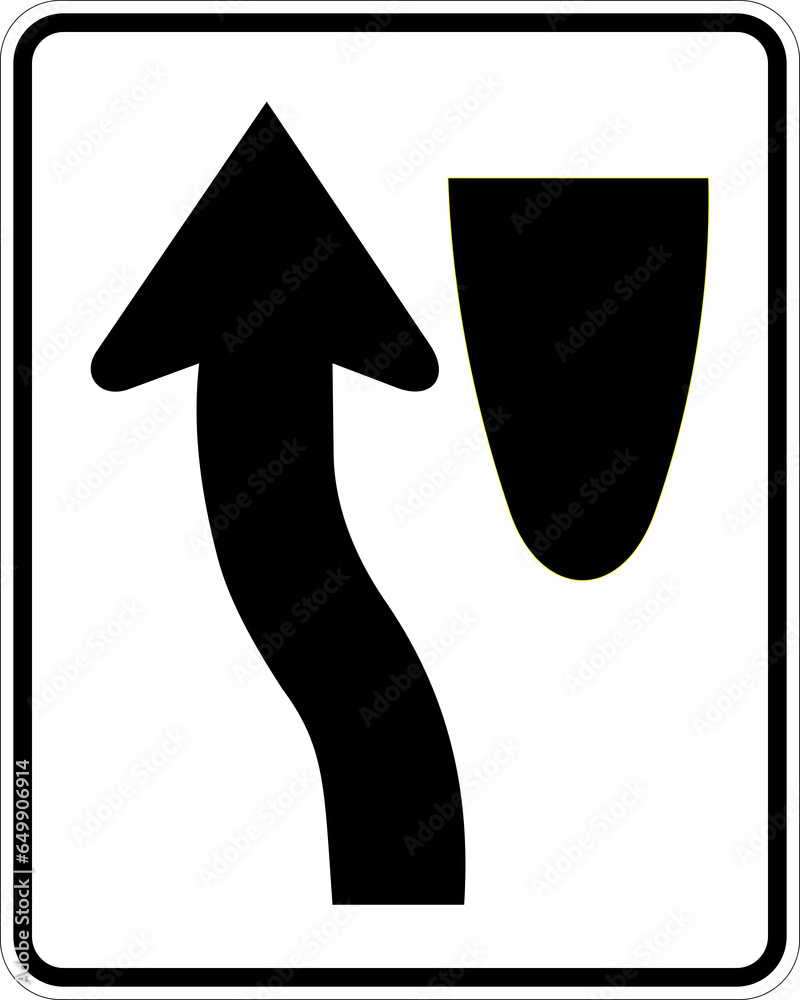 Transparent PNG of a Vector graphic of a usa Keep Left MUTCD highway ...
