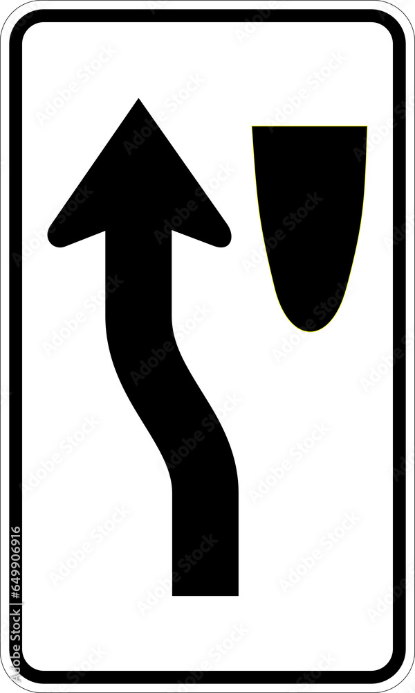Transparent PNG of a Vector graphic of a usa Keep Left MUTCD highway ...