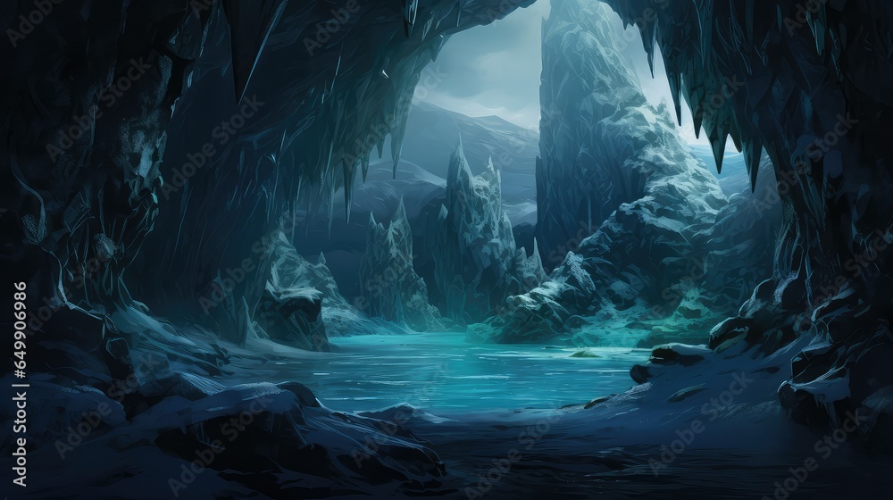 Photo & Art Print frost arctic permafrost caves illustration water ...