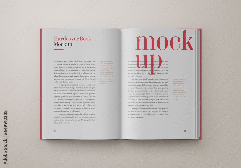 Open Hardcover Book Mockup Stock Template | Adobe Stock
