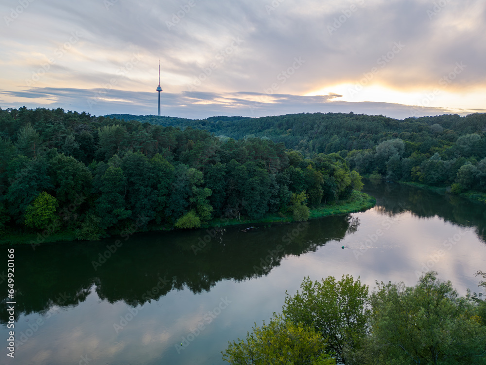 Zverynas district and Vingis park. Vilnius, Lithuania. Development of ...