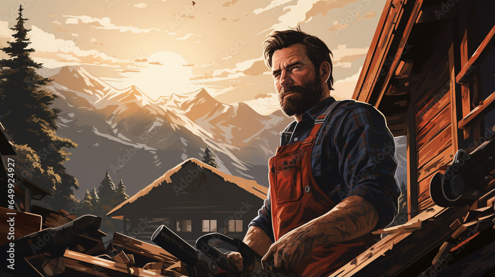 In a fictional world of timber and toil, a sawmill worker poster ...