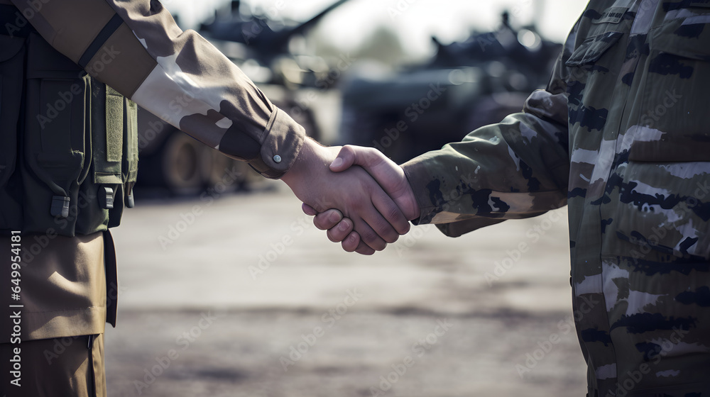 Salute, military, handshake, soldiers, agreement, collaboration, partnership, alliance ...