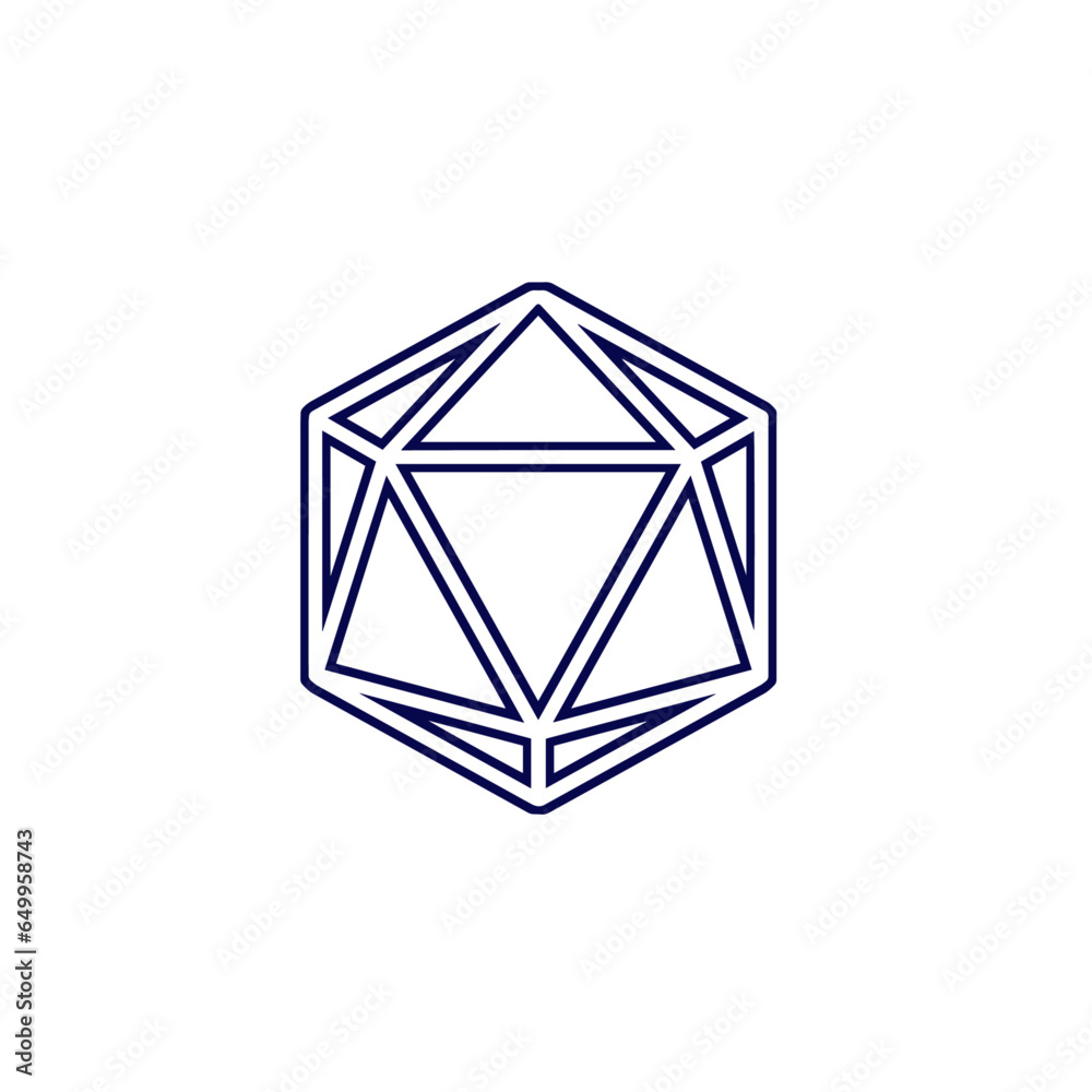 Dice d20 for playing Dnd. Dungeon and dragons board game. Cartoon ...