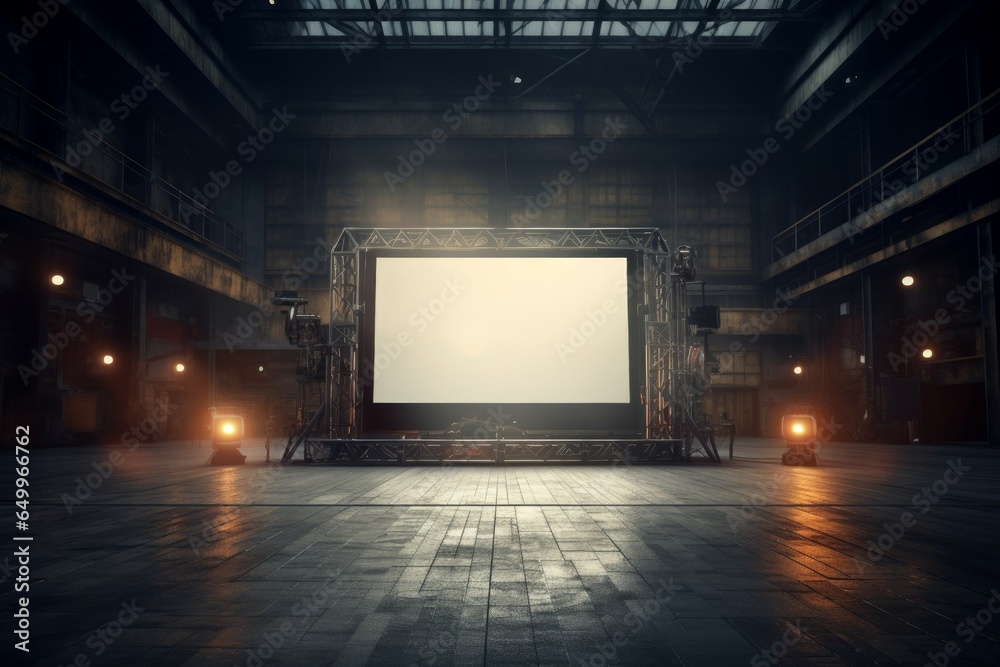 Film production scene background. Empty behind. Generate Ai Stock Photo ...