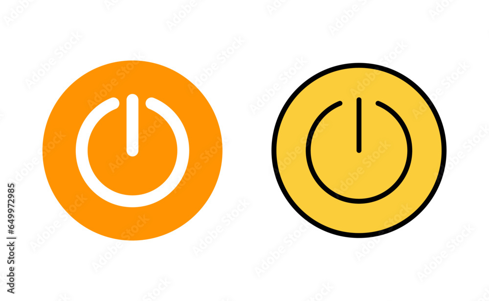 Power icon set for web and mobile app. Power Switch sign and symbol ...