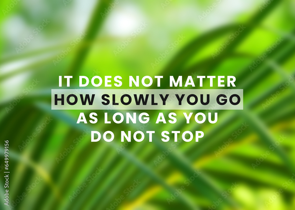 Inspirational and motivational quote with sky background and text "It ...